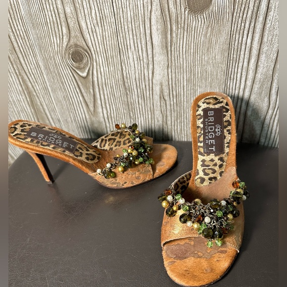Bridget Shuster | Shoes | Calf Hair Beaded Open Toe Heels Sz 8 | Poshmark